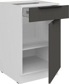 ARIA po | dolní skříňka 50 D 1F 1S policová se zásuvkou | 50 cm | PREMIUM BOX | bílá/šedá grafit