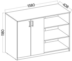 MELTA | komoda AR830 | 158 cm | UNI provedení | artisan