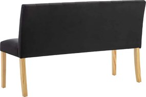 Lavice 140 cm černá samet 288575
