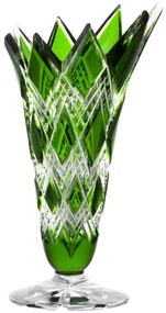 Váza Harlequin, barva zelená, výška 250 mm