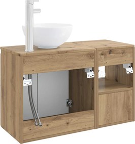 Sada koupelnového nábytku 2 ks Dub artisan Kompozitní dřevo 3404043