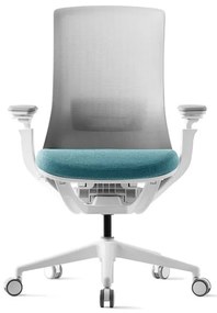 Office Pro Kancelářská ergonomická židle ROLY WHITE - síťovina Světle modrá