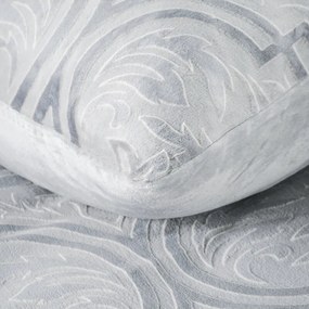 Velurové povlečení 220x200 Flano 5 stříbrně šedých ornamentů Eurofirany
