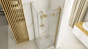 Rea, Sprchová kabina REA Hugo 90x80 Gold Brush, KPL-K8414