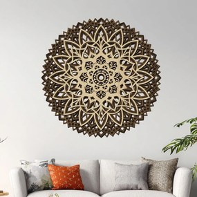 dřevo života 4 vrstvá mandala KVETOUCÍ DUŠE Zvolte rozměr (cm): 80x80, Zvolte barvu dekoru: Javor-Ořech-Wenge