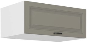 Kuchyňská skříňka Stilo 80 NAGU-36 1F korpus bílá, dvířka světle šedá CLAY