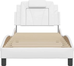 Rám postele Viana bez matrace bílý 90x190 cm umělá kůže 3208062