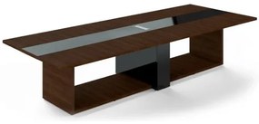 Jednací stůl TRIVEX - 360x140 cm - dub Charleston/černá - 3D5314
