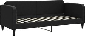 Válenda s přistýlkou černá 80 x 200 cm textil 3196813