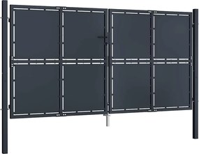 Zahradní branka ocelová 300 x 150 cm antracitová 144526