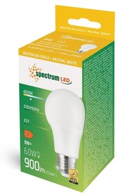 Žárovka SPECTRUM LED E27 230V 9W neutrální bílá