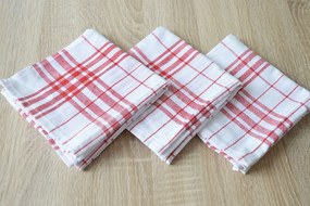 Jahu colection Bavlněná kuchyňská utěrka - červená multipack Multipack: 10 kusů