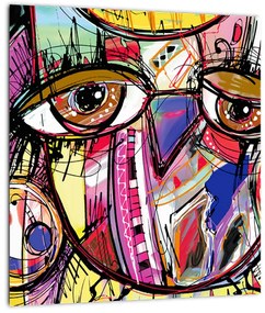 Obraz - Street art - sova (30x30 cm)