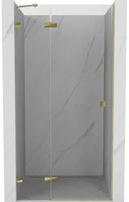Mexen, Mexen Lunar výklopné sprchové dveře levé 85 cm, transparentní, zlaté - 834-085-000-50-00-L