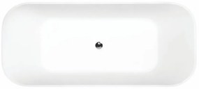 BESCO Volně stojící vana ASSOS Glam - grafit Rozměr vany - 160 × 70 cm VANNEA16GLAM03