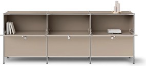 Tchibo - Kovová odkládací skříňka »Cn3« se 6 výklopnými dvířky - barva: chrom