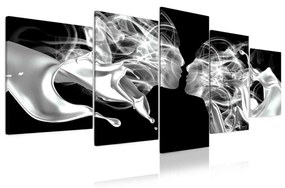 Malvis ® Pětidílný obraz Kouřový polibek Velikost: pětidílné schody - 150x75 cm