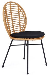 Zahradní židle K472 hnědo-černá