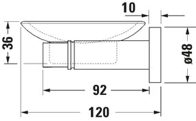Duravit 99174600 - Nástěnná mýdlenka D-CODE levá matná černá