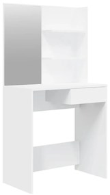 Toaletní stolek se zrcadlem bílý 74,5 x 40 x 141 cm - Default Title