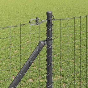 Evropský plot se hroty 10 x 1,2 m Ocel potažená PVC Šedá 3350630
