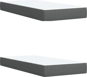 Box spring postel s matrací tmavě šedá 200x200 cm textil 3285499