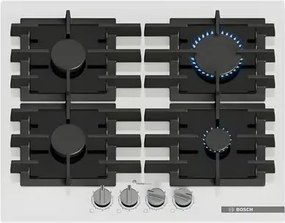 Bosch Serie 6 PPP6A2I40 bílo-černá / Plynová varná deska / 60 cm / 4 h