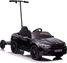 LEAN CARS Elektrické autíčko BMW M5 s rodičovskou platformou černé lakované