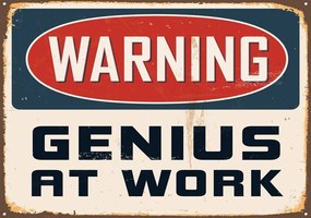 Postershop Fototapeta: Warning Genius at Work - 254x368 cm