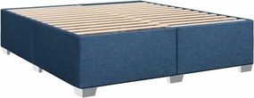 Rám postele bez matrace modrý 200 x 200 cm textil 3284505