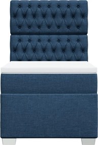 Box spring postel s matrací modrá 90x190 cm textil 3292656