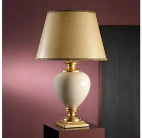 ONLI - Stolní lampa AMADEUS 1xE27/15W/230V 72 cm béžová/zlatá