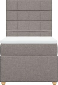 Box spring postel s matrací taupe 90x200 cm textil 3291167