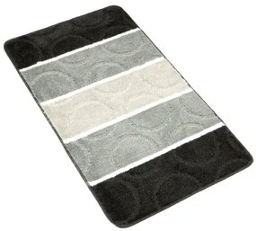 Bellatex Koupelnová předložka AVANGARD, Kolo černá, šedá - 60x100 cm