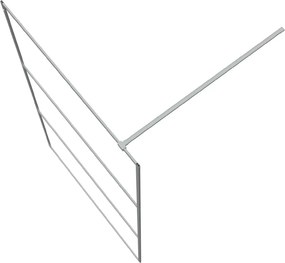 Sprchová zástěna walk-in stříbrná 115 x 195 cm čiré ESG sklo 152118