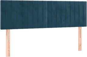 Box spring postel s matrací tmavě modrá 140x200 cm samet 3131085