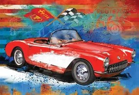 EUROGRAPHICS Puzzle v plechové krabičce Corvette / 550 dílků / 48 × 33