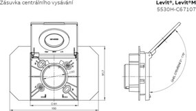 ABB Levit zásuvka centrálního vysávání bílá/ledová bílá 5530H-C67107 01