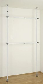 Závěsný teleskopický kovový stojan na oděvy Herkules Basic, 75 -120x11x165-300 cm, WENKO