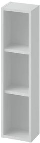 Cersanit Larga, vysoká otevřená závěsná skříňka modulární 80x20cm, šedá, S932-096
