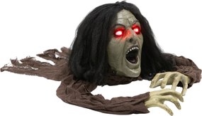 Outsunny Plazící se zombie dekorace na Halloween, zvuky, světla, na baterie