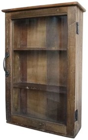 Hnědá antik dřevěná nástěnná polička Grimaud Unit - 40*13*60 cm