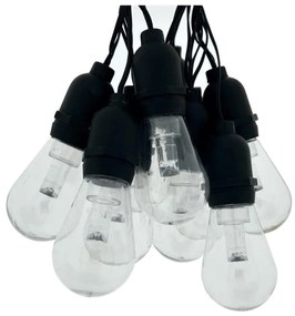 Baterie Centrum LED Venkovní dekorační řetěz 10xLED/0,15W/230V 3,8 m IP44 černá 034 0001078