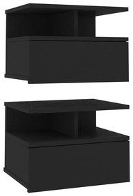 vidaXL Nástěnné noční stolky 2 ks černé 40 x 31 x 27 cm dřevotříska