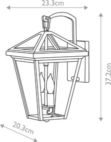 Quintiesse QN-ALFORD-PLACE2-S-MB - Ven. nást. lampa ALFORD S 2xE14/40W/230V IP44