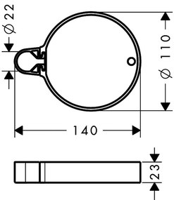 Hansgrohe Casetta, miska na mýdlo C, chromová, HAN-28678000