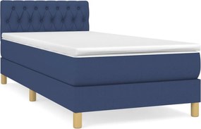 Box spring postel s matrací modrá 80x200 cm textil 3140815