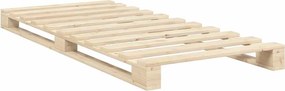 Rám postele s čelem 90 x 200 cm masivní borové dřevo 3281532