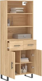 Skříň highboard dub sonoma 69,5 x 34 x 180 cm kompozitní dřevo 3200540