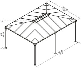 Palram - Canopia Martinique 5000 - zahradní hliníkový altán